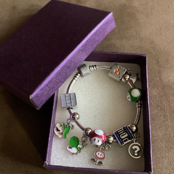 Pandora | Jewelry | Pandora Pave Clasp Bracelet W Super Mario Bros ...